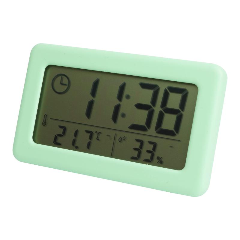 prendre デジタル時計 温湿度計 小型 コンパクト スタンド 壁掛け 置き時計 掛け時計 インテリア シンプル デジタル 時計 温度 湿度 PR-YD005大きい文字で見やすいディスプレイ。厚さ約1cmの薄型でコンパクト背面には壁掛け...