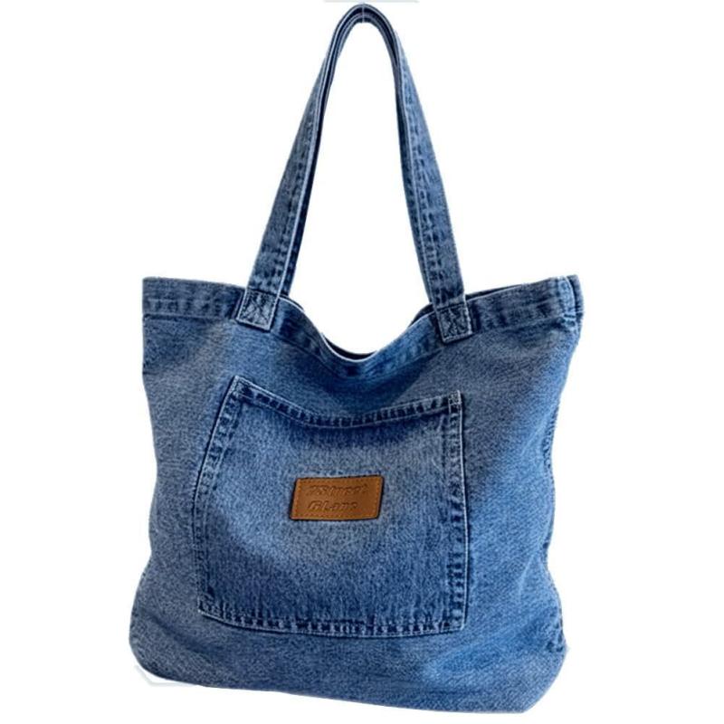 [yumemono] トートバッグ デニムバッグ ユーズド風 デニム生地 A4サイズ ヴィンテージ風 軽量 ショルダー 手提げ バッグユーズド風デニムトートバッグ: 柔らかなデニム生地のユーズド風トートバッグです。ヴィンテージ風の濃薄のある...