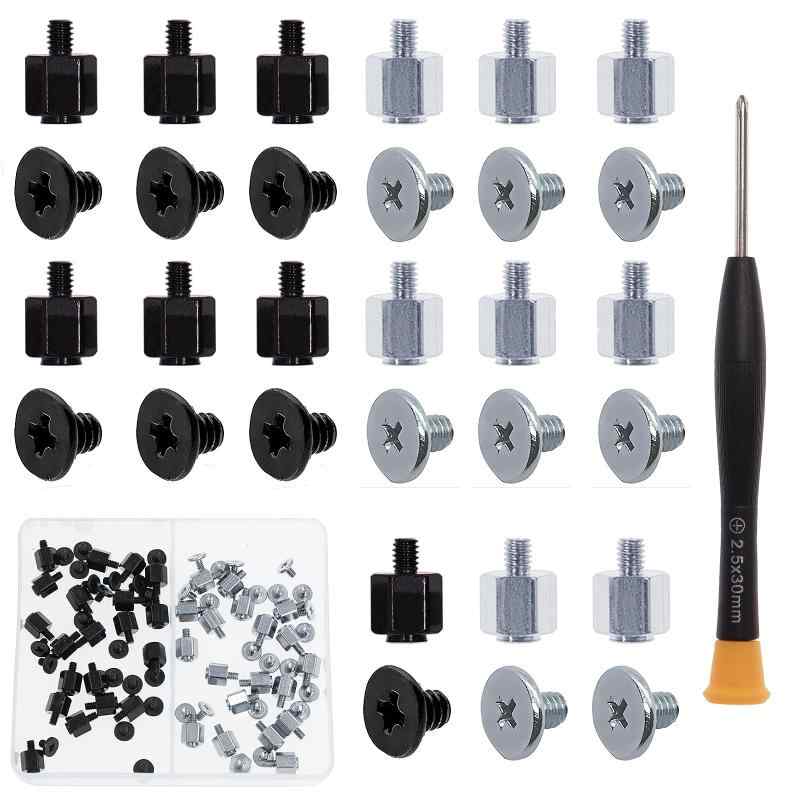 Zmbroll 80個 M.2 SSDスクリューキット ブラック&amp;シルバー M.2 スタンドオフとネジ M2 x 4.5+2.5 SSD取り付けネジ Asusマザーボード用 ドライバー付きパッケージ内容: ブラックとシルバーのm.2...