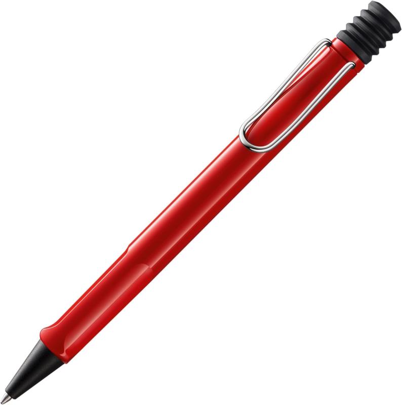 LAMY（ラミー）safari レッド ボールペン 赤 - 人間工学に基づいたグリップ 線幅 M - 長時間の筆記も快適に - 丈夫なASAプラスチック製 - 大容量リフィル 黒 LAMY M 16 付き時代を超えても色褪せないデザイン: ...