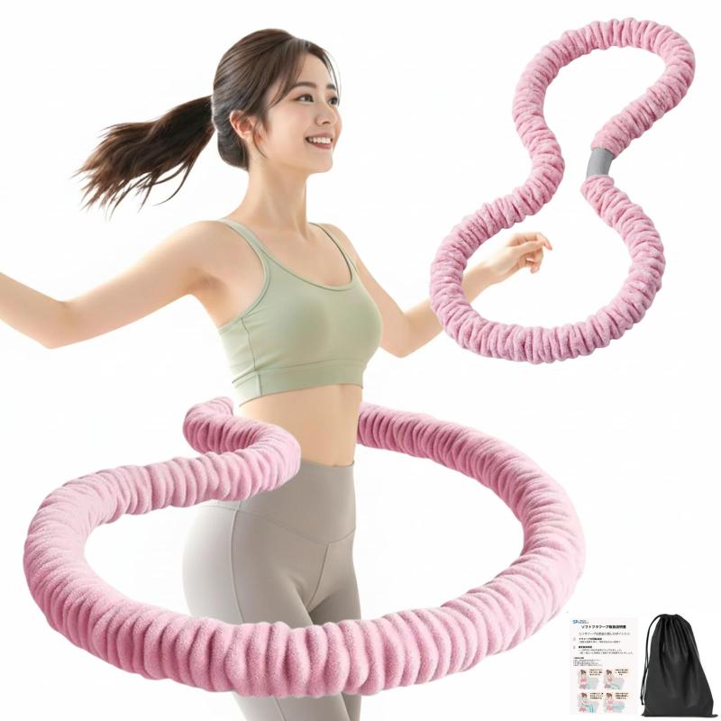 【Amazonブランド SP】 『日本企業企画』 フラフープ ふわふわプレミアムフリース素材 12db 1.35kg ダイエット スプリング式 ソフトフラフープ 男女兼用✨【ふんわり滑らか痛くない】 高品質フリース生地が衝撃を約80％緩和❢...
