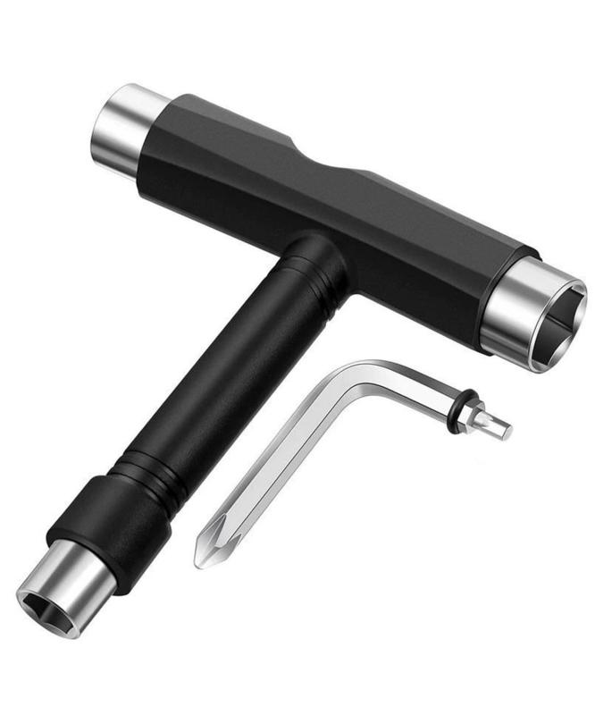 Vitalux スケートボード用ツール コンパクト 万能 スケボー 工具 持ち運び便利 多機能スケボーメンテナンス アレンレンチ Tレンチ (T-TOOL）多機能デザインで