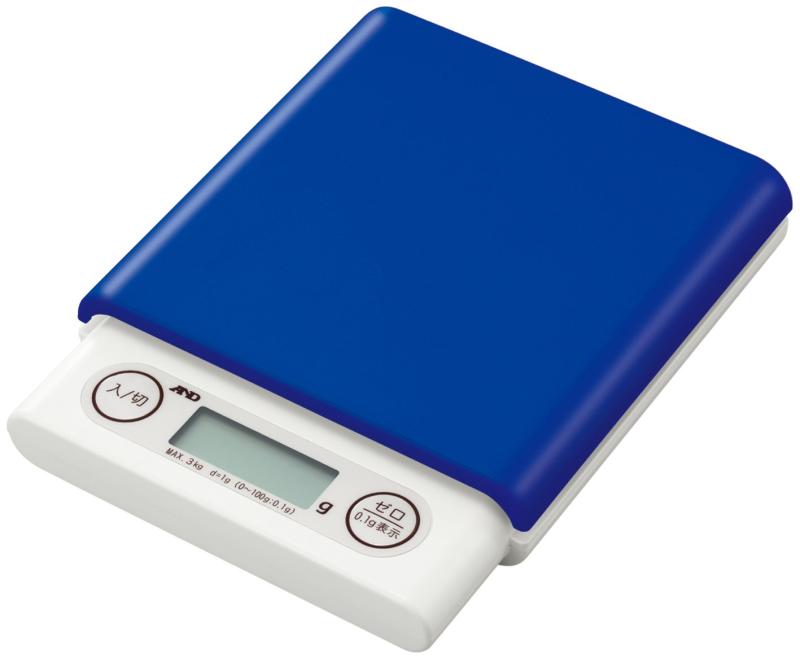 A&amp;D デジタルホームスケール 3kg UH-3201 ひょう量:3000g 最小表示:0.1g(0.5~100g)/1g(2~3000g)