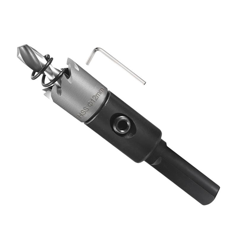 METALLIXITY ホールソーキット 高速度スチールホールカッター センタードリルビット、六角キー、スプリング付き - 軟質金属、木材、プラスチック、石膏ボード、PVCボード用[1]適用 - 高速度鋼ホールソーキットは、軟質金属、木材、...