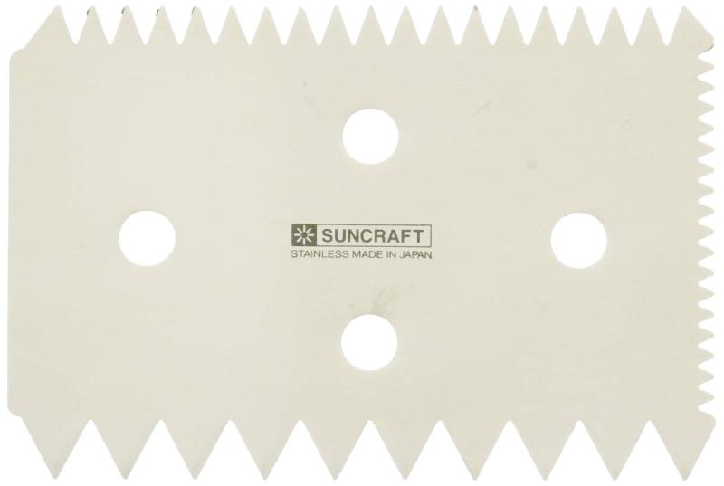 サンクラフト デコレーションコーム 日本製 ステンレス 食洗機対応 製菓 パティシエール PP-530 シルバーサイズ:本体/約100×70mm、波形状の荒さ/3mm、5mm、10mm本体重量:25g材質:ステンレススチール原産国:日本板厚...