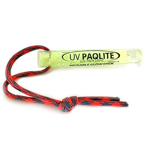 蓄光 グロウスティック UV PAQLITE 4インチ ロゴ入り 高さ10×直径1.6cm キーホルダー