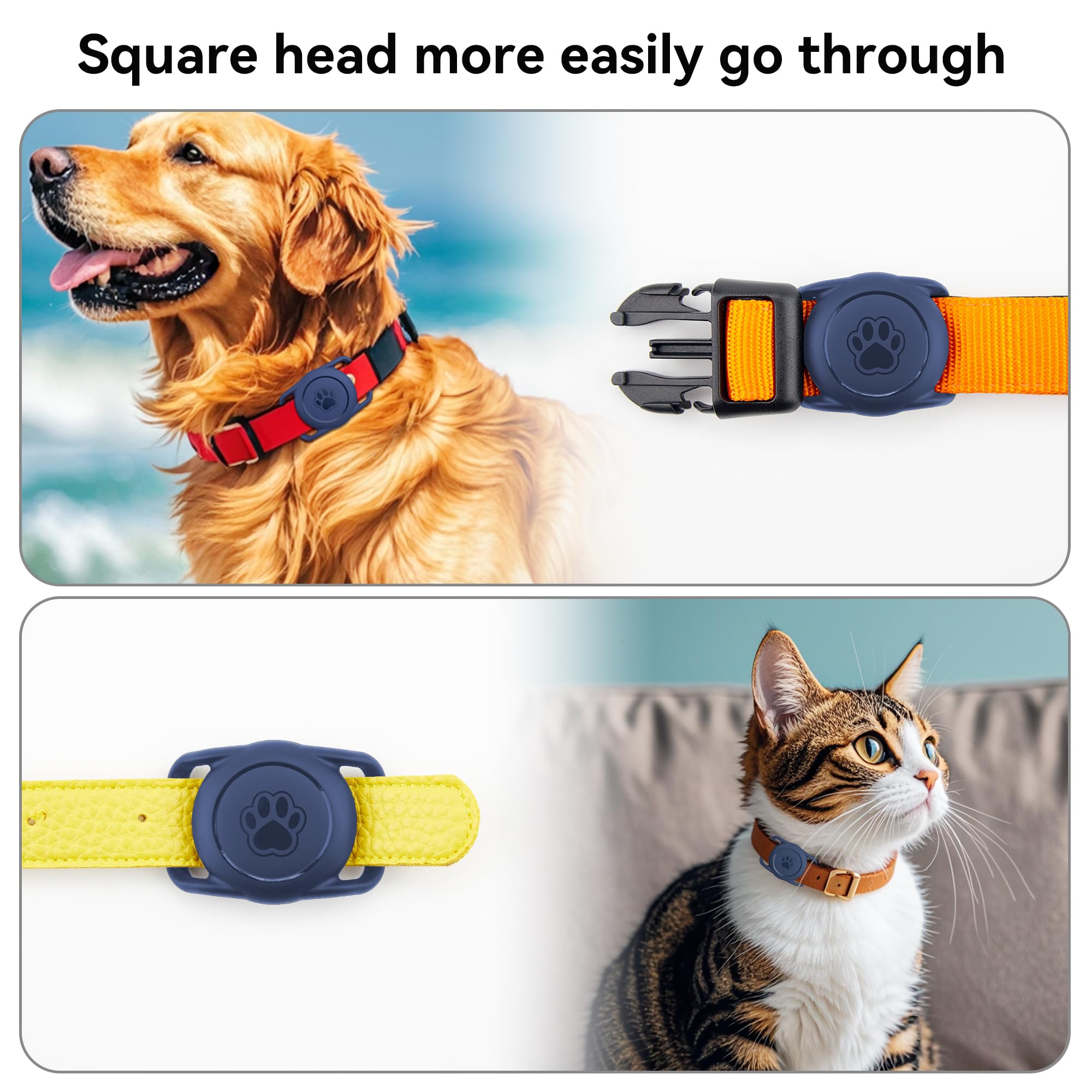 AirTag用犬用首輪ホルダー 2個パック アップグレードされた丈夫で快適なシリコンケース 犬の首輪用 防水 GPSトラッキングアクセサリー Airtag猫トラッカー用プロテクターAirTag用犬用首輪ホルダー 2個パック アップグレードさ...