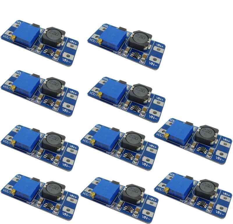 KKHMF MT3608 2A DC-DC ブースターモジュールボード 広範囲入力電圧 2/24v to 5/9/12/28v 2577 調整可能最大出力電流：2A入力電圧：2 v ~ 24 v最大出力電圧：> 28 v効率：>...