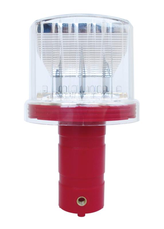 ソーラー防獣ライト 三脚付き電源：ソーラー充電式(ニッケル水素電池1000mAh）光源：LED×6個(赤色3個・青色3個)点灯時間：暗い箇所では電池の残量が無くなるまで点滅スイッチ：ON・OFF明るさ感知調整：夜間のみ点灯