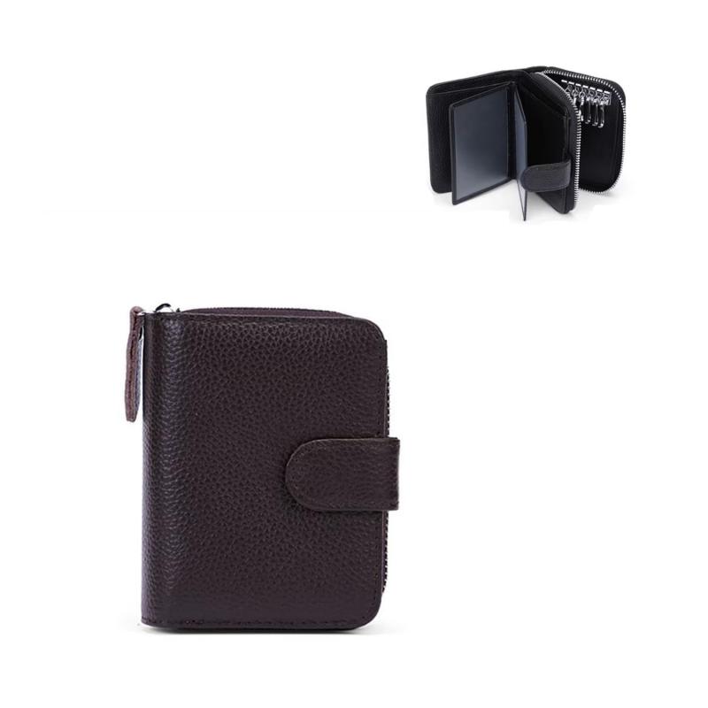 [DoFuRong] キーケース メンズ 高級レザー 小銭入れ スマートキーケース カードホルダー シンプルなデザイン 防水 耐摩耗 キーケース 車 対応シンプルな牛革デザイン：このメンズキーバッグは、複雑さとシンプルさを排除するというデザ...