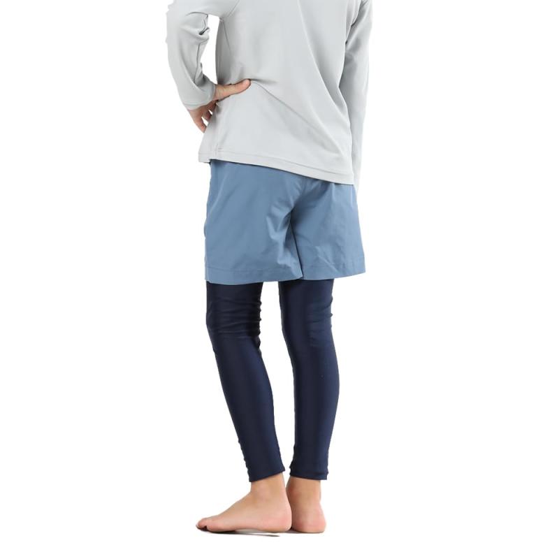 [KOUKOUCOCO] ラッシュレギンス キッズ スイムパンツ 2WAY 水陸両用 スパッツ オーバーウェア 男の子 女の子 日焼け予防 uvカット 2WAY素材子供 KS1245-01サイズ　 100 / 110 / 120 / 130...