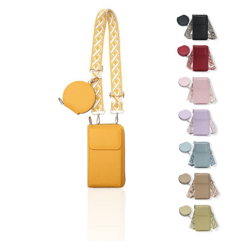 [FURONGA] スマホショルダー レディース ショルダーバッグ コインケース 小さめ 軽量 財布 シンプル スマホポーチ 斜めがけ 携帯ポーチ 人気 可愛い おしゃれ 手提げ 薄い ミニ 3way 肩にかけ バ【仕様&amp;サイズ】ス...