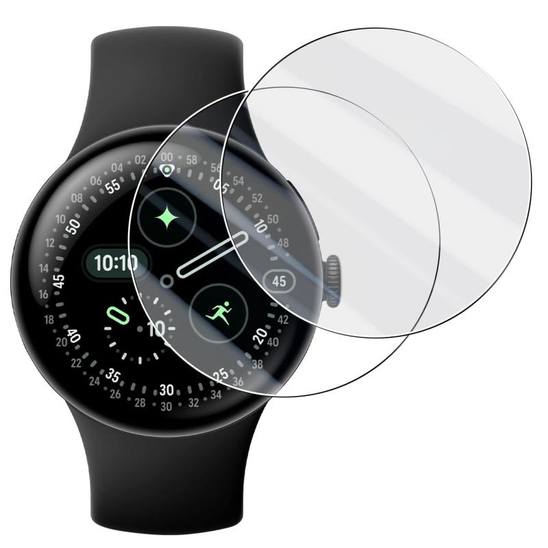 YWXTW 対応 Google Pixel Watch 4 45mm フィルム 【2枚入り 日本旭硝子製 】対応 グーグル ピクセル ウォッチ 4 ガラスフィルム グーグル ピクセル ウォッチ 4 保護フィルム 強化ガラス 液晶保護フィル☞...