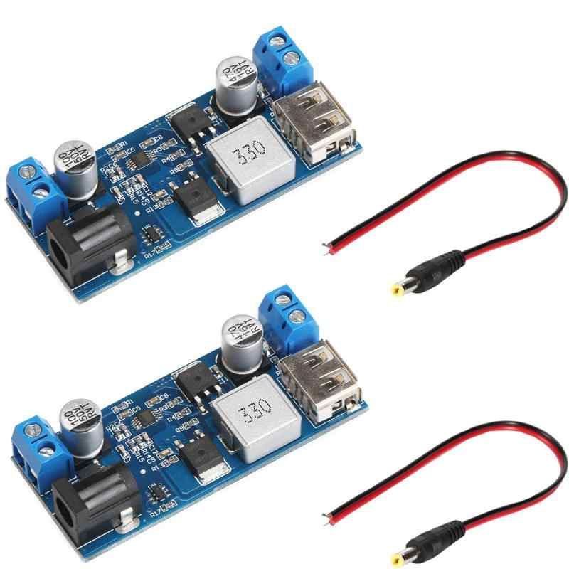 Youmile 2個 12v to 5v 5A Converter Step Down Power Supply 24V / 12V to 5V 5A Voltage Regulator DC 9V-36V Step Down to DC ...