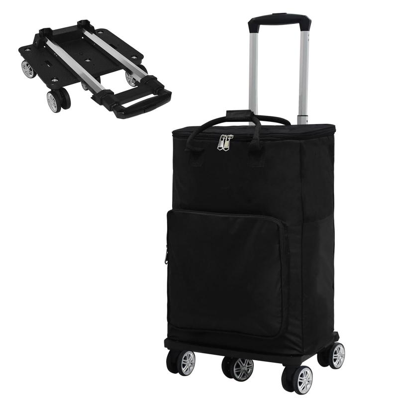 ショッピングカート 買い物カートショッピング保冷保温 買い物 キャリー キャスター 大容量 収納便利 折り畳み式 軽量 ポケットあり女性 高齢者 簡単組立 荷物運び便利グッズ、ピクニック【雑貨や衣類の持ち運びに便利】食べ物や雑貨を何度もトラ...