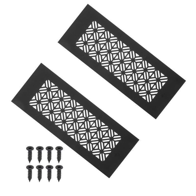 PATIKIL ドアエアベントカバー 高耐久 アルミニウム グリル 換気カバー ルーバー キャビネットドア用取り付けネジ付き仕様:利点:当社の通気口カバーは優れたアルミニウム合金製で、丈夫で耐腐食性があり、錆びにくく、曲がったり壊れたりする...