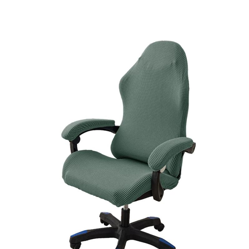 ゲームチェアカバー 椅子カバー分体式ファスナー付き伸縮素材 ストレッチジャカード 人間工学に基づいたコンピューターチェアアームレストチェア用事務椅子 オゲーミングチェアカバー