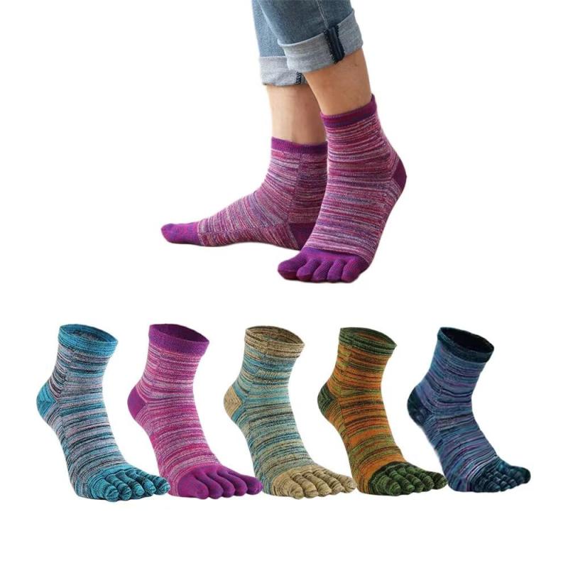 [Lifemaster] 5本指ソックス メンズ 靴下 ランニング 作業用 五本指靴下 抗菌 消臭 ソックス 5 足セット 中厚手 蒸れない 破れにくい 男性 スポ一ツ【優れた履き心地とフィット感】手編みの精密縫製により、足指1本1本にぴっ...