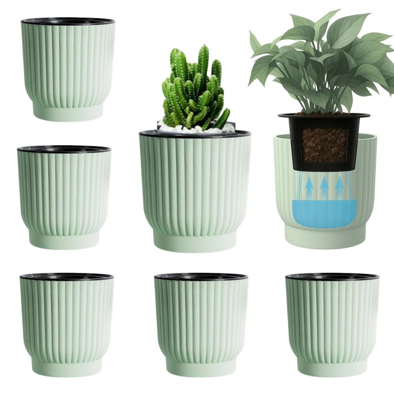 East Leaf 自動給水 プランター 底面給水鉢 植木鉢 自己給水 底面 貯水槽付 観葉植物 おしゃれ