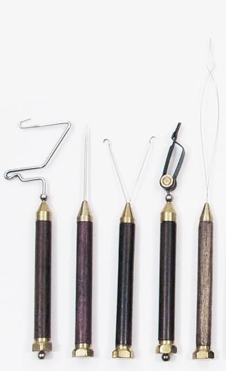 ウッド製グリップ。アキスコ(AXISCO) ウッドツール ロータリーハックルプライヤー / ミディアム