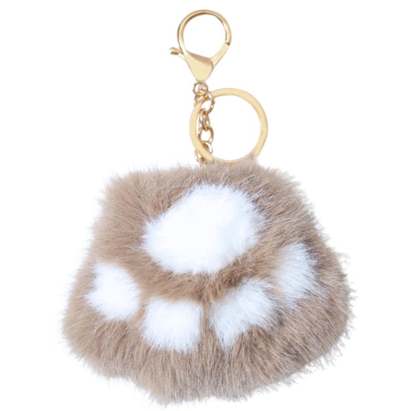 [ジュライサンシャイン] 猫 スクバ キーホルダー ぬいぐるみ 肉球 チャーム 猫グッズ 猫雑貨・猫好きの為のキーホルダーです。愛猫のようなモフモフ感を感じてください。・肉球の模様は、毛並みに沿ってやさしくなでてあげると、きれいに整います。...