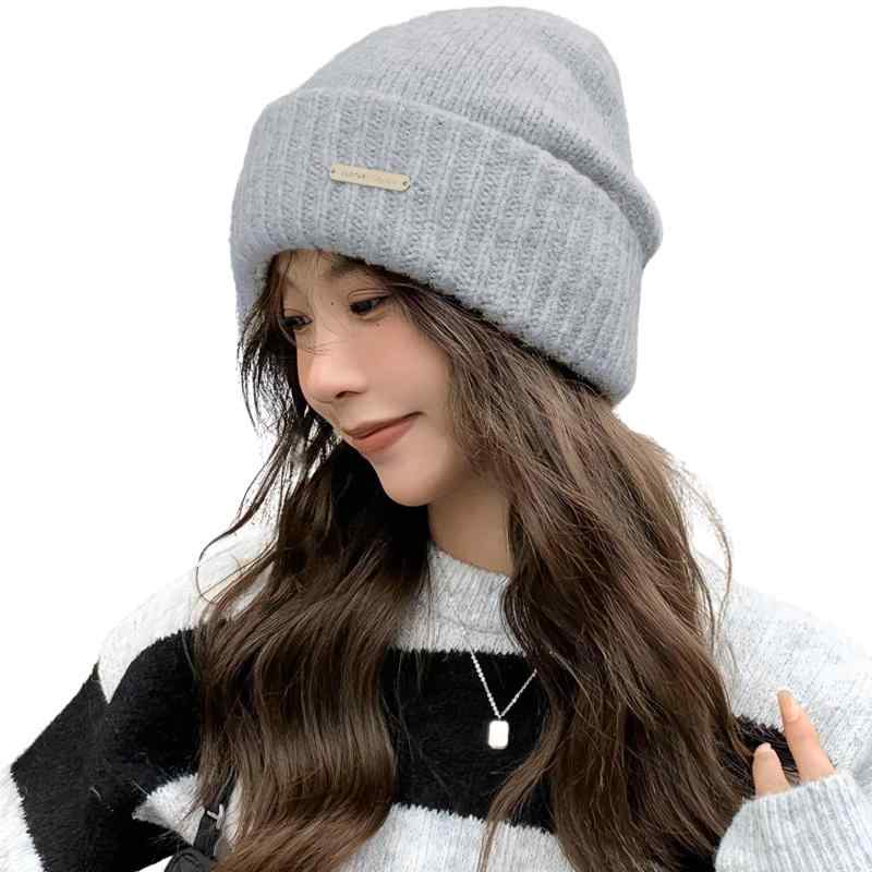 [Minaette] ニット帽子 レディース 防寒 伸縮性 小顔効果 毛糸 大きい 柔らかい 厚手 おしゃれ 暖かい 定番 秋冬🌸【防寒防風】厚手の生地であったかふんわり素材寒い冬場でも風から耳をしっかりと防寒します。保温性...