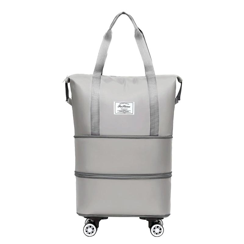 MILASIC 大容量ボストンバッグ キャスター付き 3段階拡張式 撥水 オックスフォード生地 折りたたみ式 軽量 旅行 修学旅行 レディース メンズ 機内持ち込み対応【キャスター付きで移動がラクラク】取り外し可能なキャスター付きで、重たい...