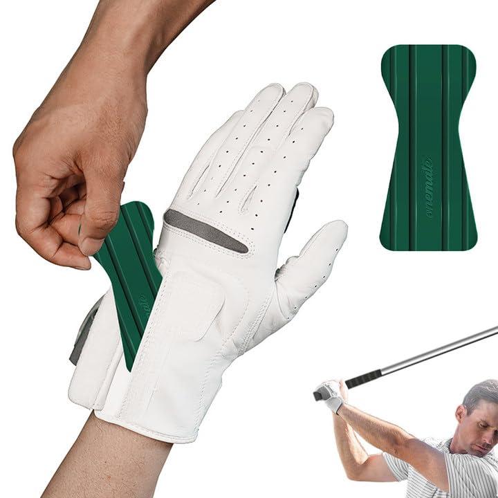 HPLSZCN メンズ ゴルフグローブ 取り外し可能 矯正ゴルフグローブ プロ仕様 左手用 シングル - すべてのゴルファーに最適【ストレート リスト ロック デザイン】スイング中に手首の正しい位置を維持することでグリップの最適な位置を確保...