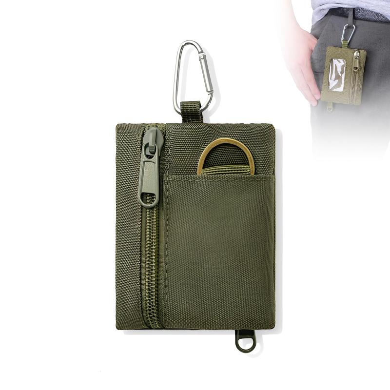 [Ruleheai]パス 小銭入れ付き 財布付き カード 定期入れ メンズ パス 伸びる 薄型 収納 アウトドア コード付き カラビナ付き 脱落防止 メンズ レディース 子供 カード入れ コ IC カード 社員証 【大容量】3つの独立ポケッ...