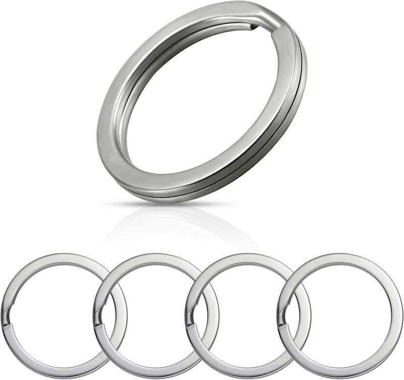 チタン製 キー ホルダー 二重リング 軽量 外徑 10mm 12mm 14mm 18mm 25mm 28mm 30mm 32mm 35mm 超軽量 頑丈 サビに強い 二重丸カン スプリットリングクラスプ、キー、ネックレス、ジュエリー、タグ、...