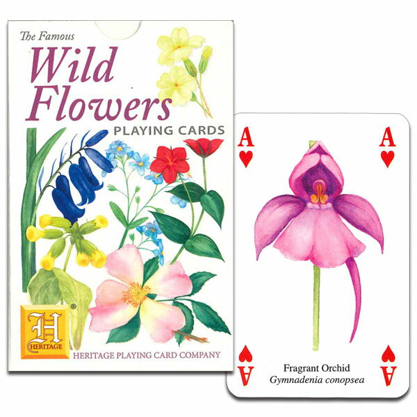 Wild Flowers of BritainPLAYING CARDS by HERITAGE【力強い自然の美しさ】 トランプ　ワイルド・フラワー・オブ・ブリテン英語で“Wildflower”とは、野生の草花のこと。人の手の加わっていない...