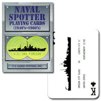 NAVAL SPOTTER PLAYING CARDS1940's-1960's【スタイリッシュな戦艦のシルエット】ネイベル・スポッター オリジナルデザインはアメリカ海軍の教育機関が作成したもので、1940年代から1960年に活躍した各国の...