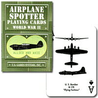 AIRPLANE SPOTTER PLAYING CARDSWORLD WAR 2【スタイリッシュな戦闘機のシルエット】エアプレーンスポッター 第二次世界大戦中、アメリカ空軍の教材として制作された戦闘機の説明をトランプにリデザインしたもの。...