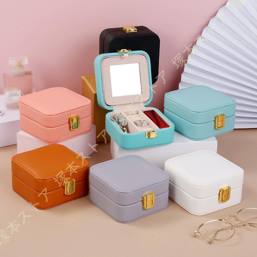 ★アクセサリーケース 携帯用 持ち運び 大容量 コンパクト 可愛い ジュエリーケース ピアス ネックレス リング 指輪 収納 ジュエリーボックス★★持ち運びに便利★：どこに行ってもお気に入りのアクセサリーを持っていけます、カバンに置くのも楽...