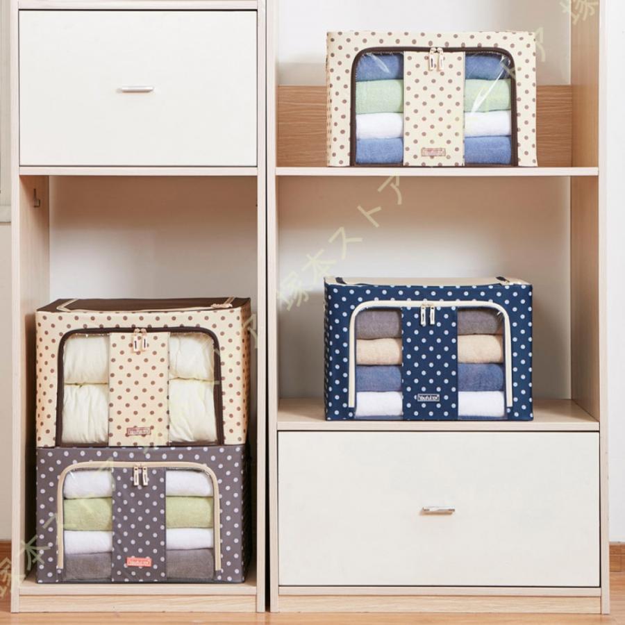 サイズ*数（幅×奥行×高さ）：72l(50*40*36cm)。利点防湿防虫することができます。皮膚に優しいし、環境にも優しい、本体の色が落ちないです。丈夫で長持ちします。収納・折りたたみ頑丈なメタルフレーム＆底板。 積み重ね可能なデザインは...