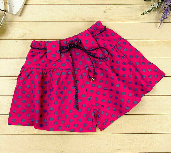 ☆ベルト付き♪超可愛いドット柄ショートパンツ☆