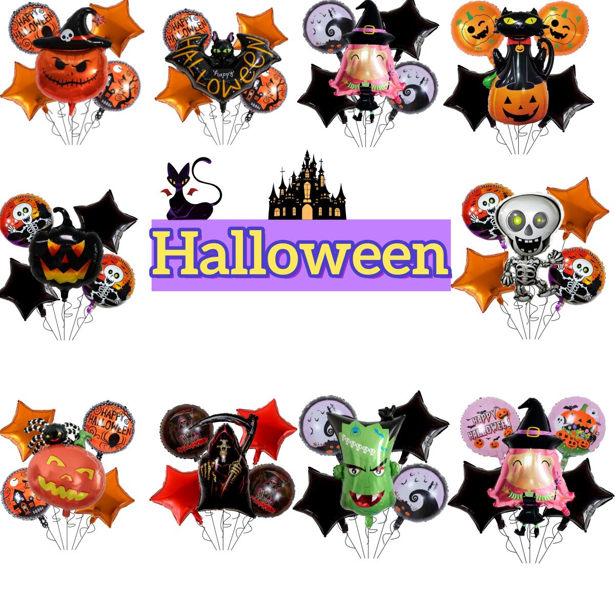 新アップグレード！Halloween partyハロウィン カボチャ＆ウィッチ バルーンセット 商品概要 これは、ハロウィンシーズンにぴったりな新アップグレードバルーンセットです。 様々なハロウィンの象徴的なデザイン、例えばカボチャ、ウィッ...