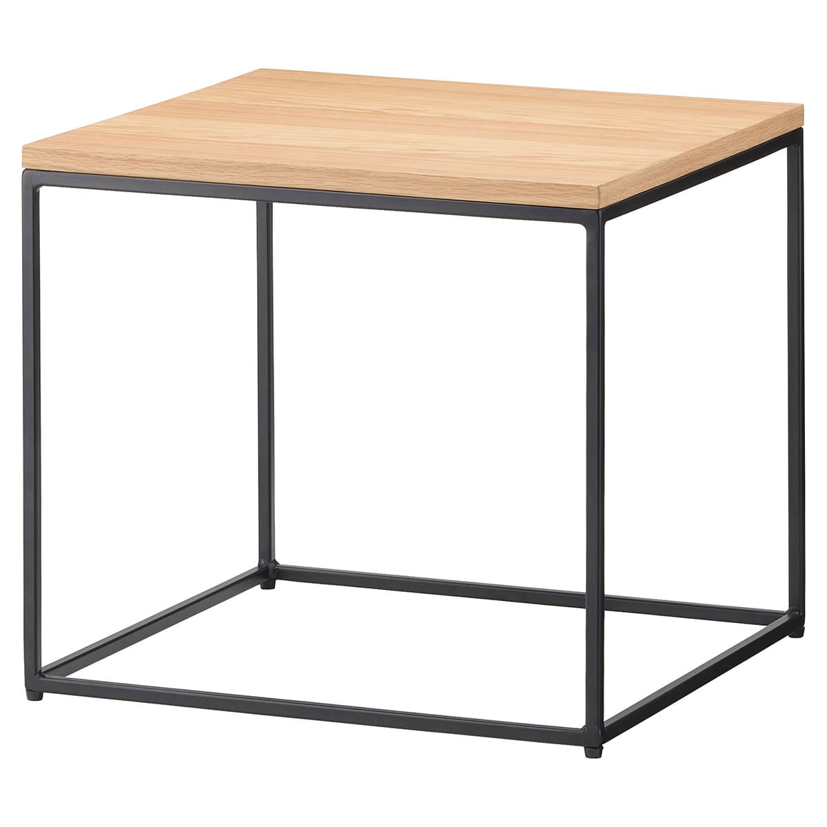 商品詳細（サイズ）■天板：オーク突板■脚部：スチール（ブラック）■重量：5.5kg■サイズ：W500×D500×H450■補足：完成品／カラー選択／グリーン購入法適合北海道、沖縄、離島及び中継を伴う場合は、追加送料が必要ですので別途ご案内致...
