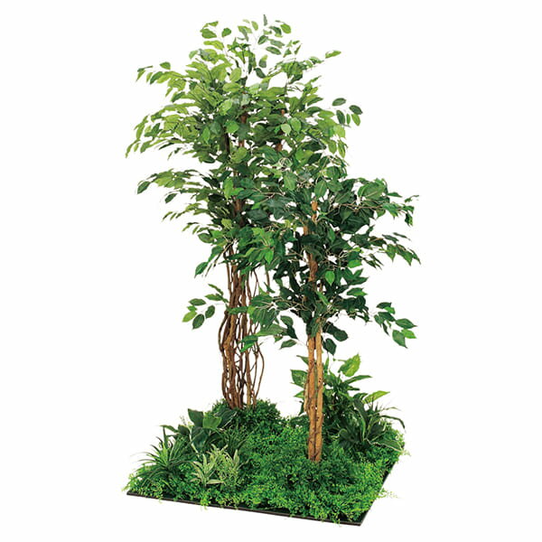 商品詳細（サイズ）■装飾：造花　人工樹木（樹脂素材）■本体：12mmMDFシート貼り■付属品：土台パネル連結金具　連結金具用ビス■重量：21.9kg■サイズ：W1200×D1200×H1800■補足：お客様組立品【注意事項】※樹や枝、葉の内...