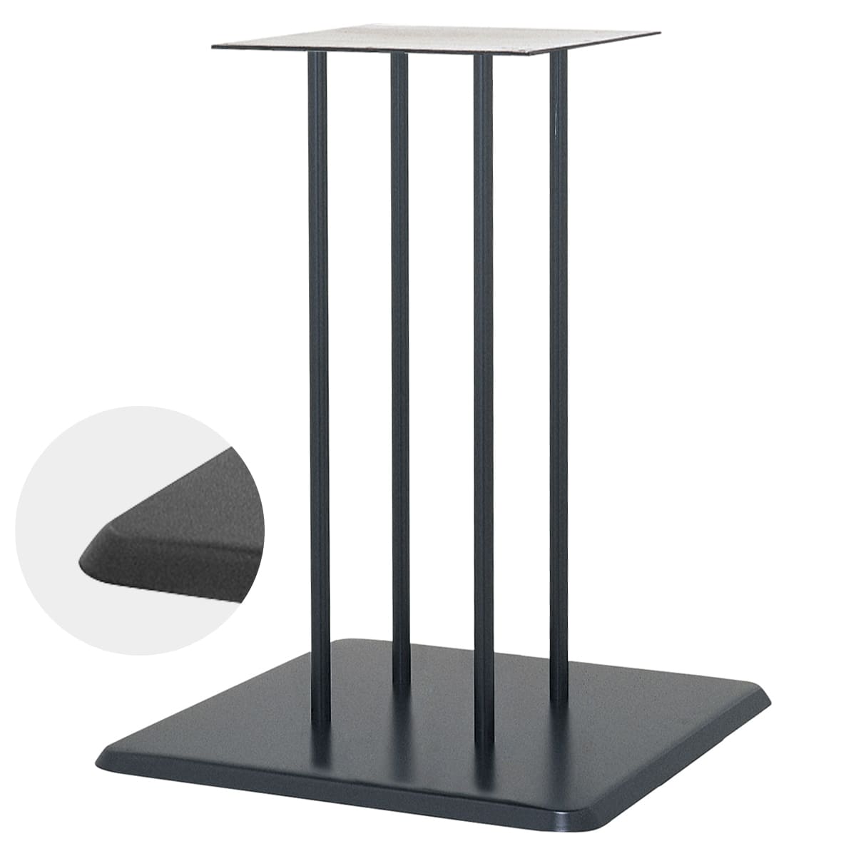 商品詳細（サイズ）■材質：スチール■備考：アジャスター付■サイズ：W580×D580×H320～700■受板：300×300×4.0t（U-TF 300）■丸ポール：φ25■ベース厚：30mm■補足：お客様組立品／サイズ選択／カラー選択脚部...