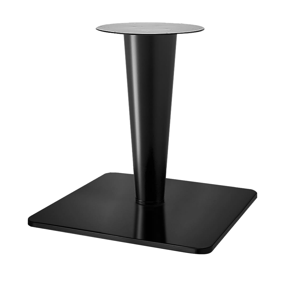 商品詳細（サイズ）■材質：スチール■備考：アジャスター付■適合天板サイズ：W1000×D1000■サイズ：W560×D560×H400～700■受板：φ340×5t■丸ポール：φ90～190テーパー■ベース厚：28mm■補足：お客様組立品／...