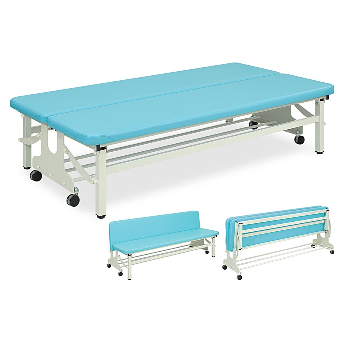 商品詳細（サイズ）■重量：約55kg■サイズ：W950×L1500～1800×H400～H450■収納時：W460×H800■クッション厚：40mm■補足：完成品／サイズ選択／張地選択／折りたたみ式／キャスタータイプ【注意事項】※選択サイズ...