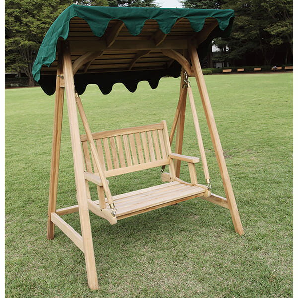 商品詳細（サイズ）■材質：チーク（無塗装）■屋根：ポリエステル100％（グリーン）■対応荷重：100kgまで■生産地：インドネシア■重量：47.0kg■サイズ：W1200×D930×H1640（SH400）■詳細サイズ：ベンチ｜W820×D...