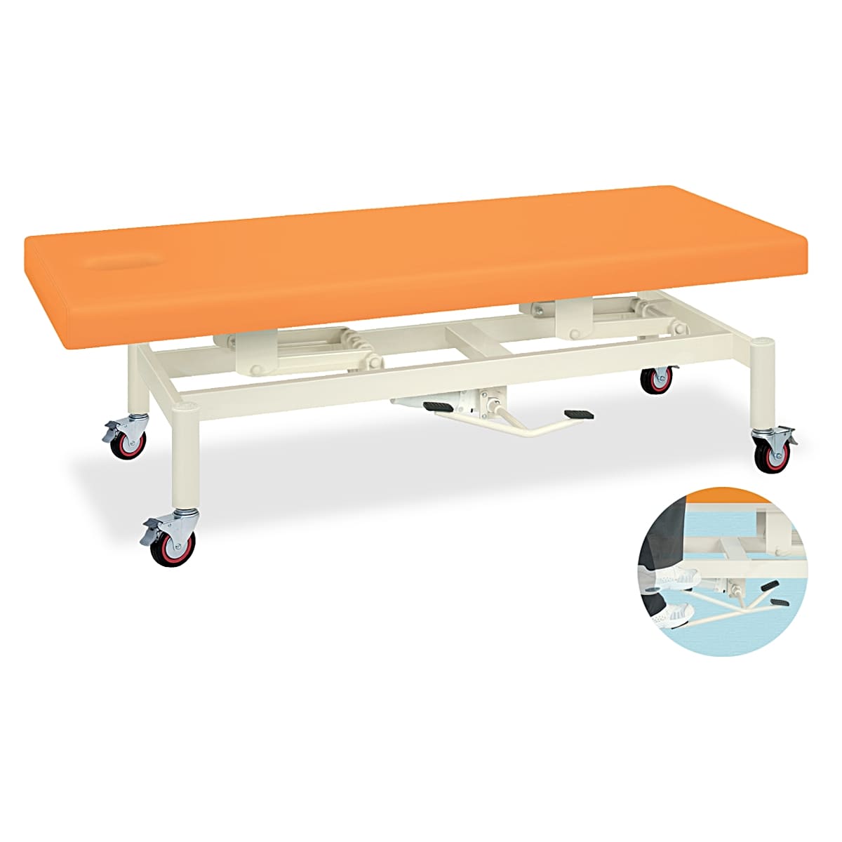 商品詳細（サイズ）■重量：約50kg■サイズ：W500～700×L1800×H450～830■クッション厚：40mm■補足：完成品／サイズ選択／張地選択／昇降タイプ／キャスタータイプ【注意事項】※人を乗せた状態での高さ調節はお避けください。...