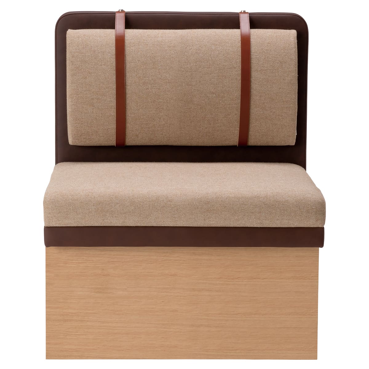 商品詳細（サイズ）■ベルト：本革■ベルト固定金具：パールニッケル■台輪：メラミン化粧板(ナチュラル)■サイズ：W700×D570×H850（SH450）■補足：完成品／カラー選択／張地選択／グリーン購入法適合【注意事項】※2色張りは別注対応...