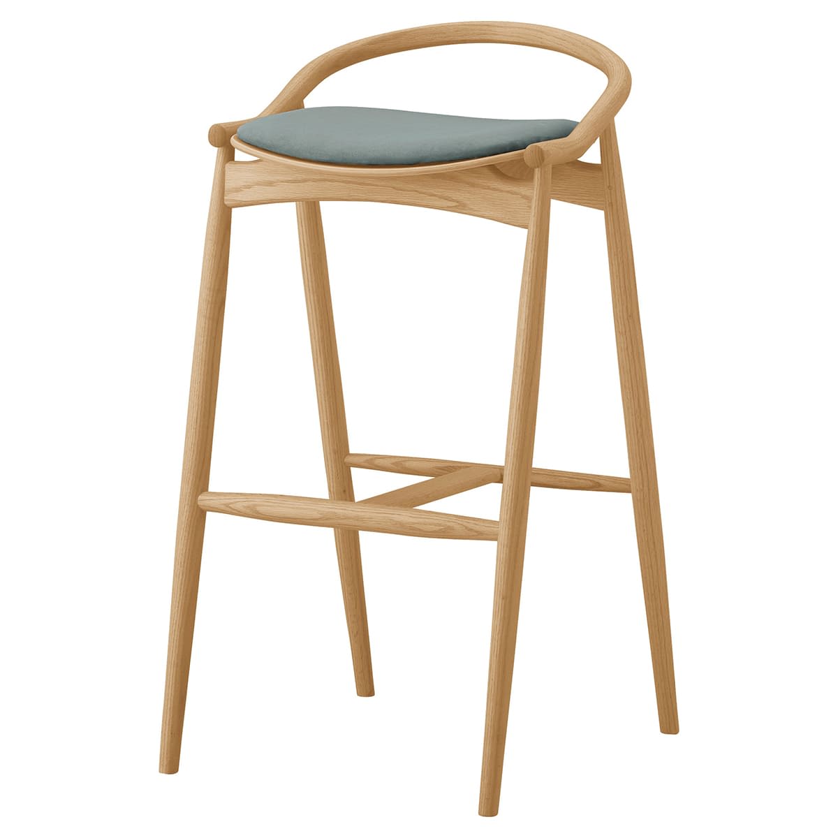 商品詳細（サイズ）■フレーム：オーク材■重量：5.5kg■サイズ：W490×D540×H910（SH790）■補足：完成品／カラー選択／張地選択／脚カット可／グリーン購入法適合北海道、沖縄、離島及び中継を伴う場合は、追加送料が必要ですので別...