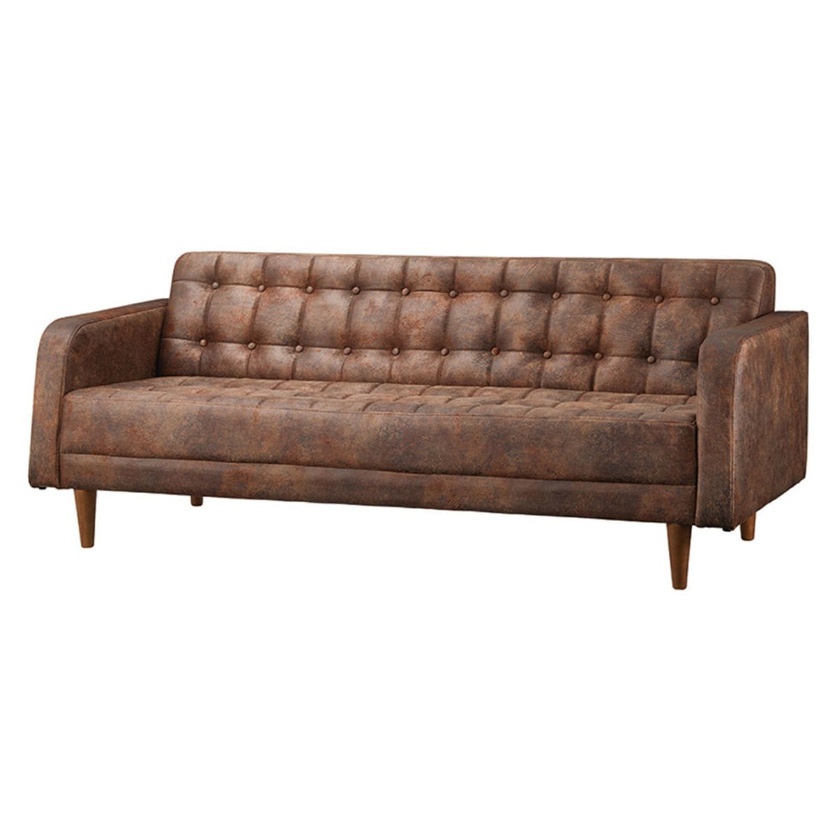 商品詳細（サイズ）■背部：キルト　ボタン仕上げ■座部：キルト仕上げ■脚部：天然木（ブラウン）■サイズ：W1835×D740×H680（SH380 AH560）■補足：お客様組立品／張地選択北海道、沖縄、離島及び中継を伴う場合は、追加送料が必...