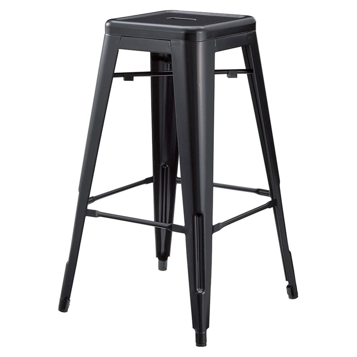 商品詳細（サイズ）■主材：スチール（粉体塗装　ブラック）■機能：スタッキング（4脚まで）■サイズ：W405×D405×H760■補足：完成品／スタッキング北海道、沖縄、離島及び中継を伴う場合は、追加送料が必要ですので別途ご案内致します。