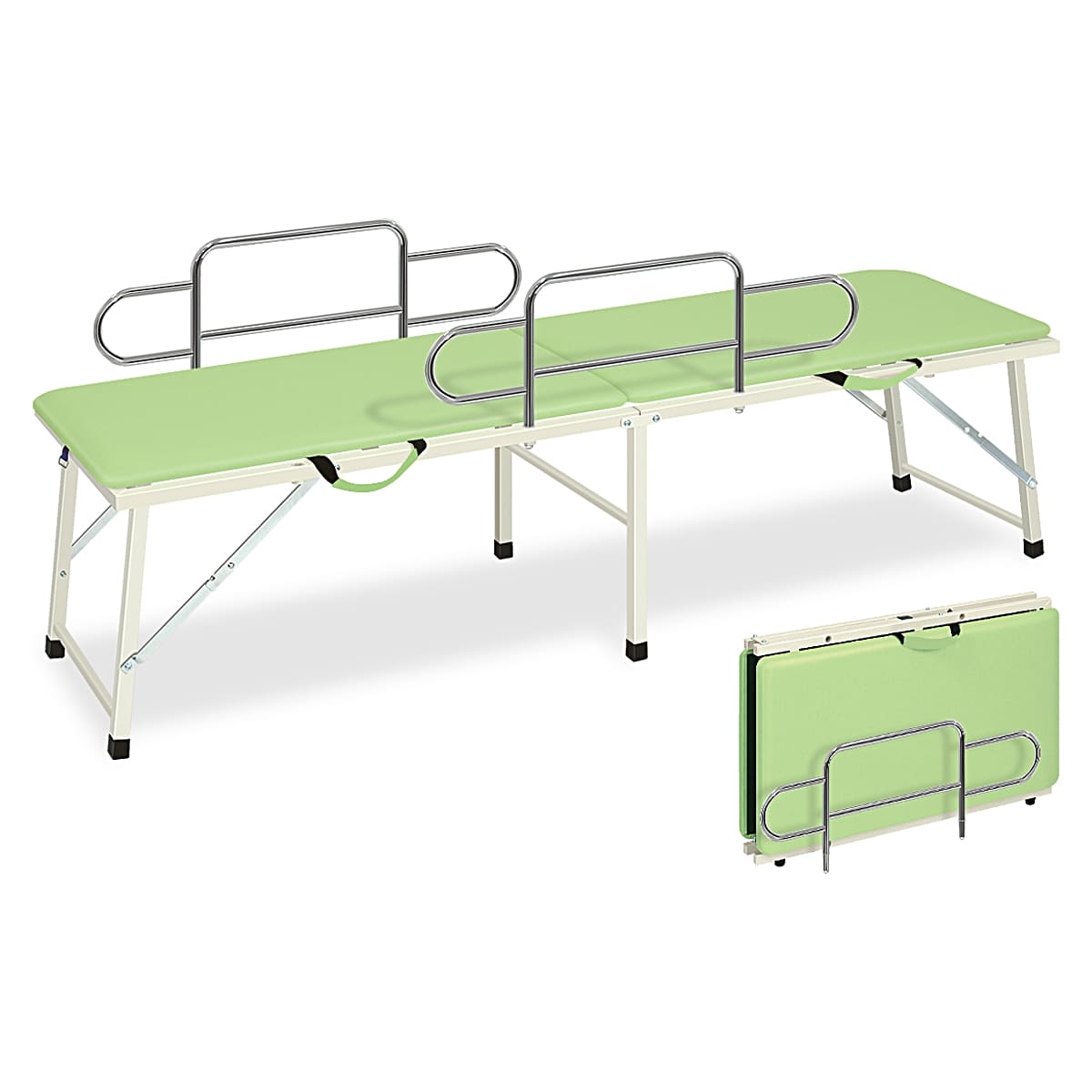 商品詳細（サイズ）■重量：約14kg■サイズ：W500×L1800×H500～600■クッション厚：30mm■補足：完成品／サイズ選択／張地選択／折りたたみ式【注意事項】※専用ベッドガードは本体に収納できません。ご注意ください。北海道、沖縄...