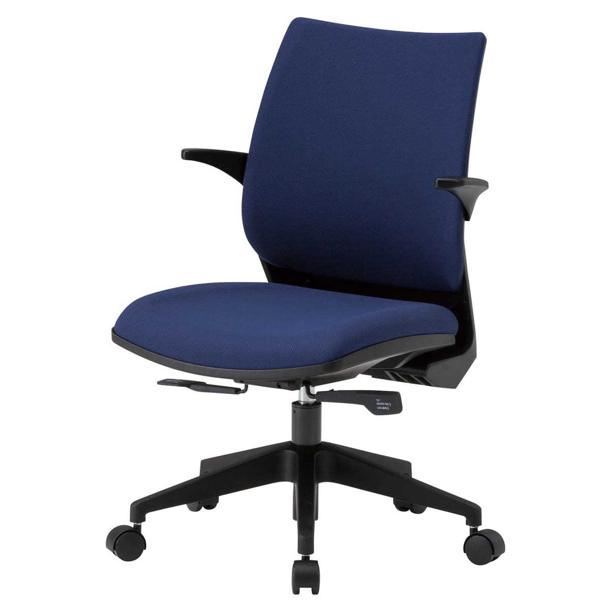 商品詳細（サイズ）■背部：強化樹脂成型品　メッシュ　布張り■座部：PP樹脂成型品　3Dモールドウレタン　布張り■肘部：PP樹脂成型品■脚部：強化樹脂成型品5本脚　φ50ナイロン双輪キャスター　ガスシリンダー■機能：ガス昇降式　オートバランス...